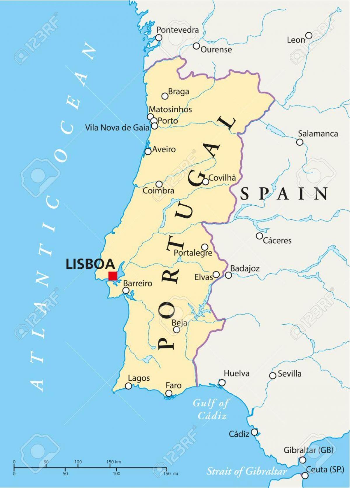 Mapa portugalsko lisabon - Lisabon na mapě z portugal (Portugalsko)